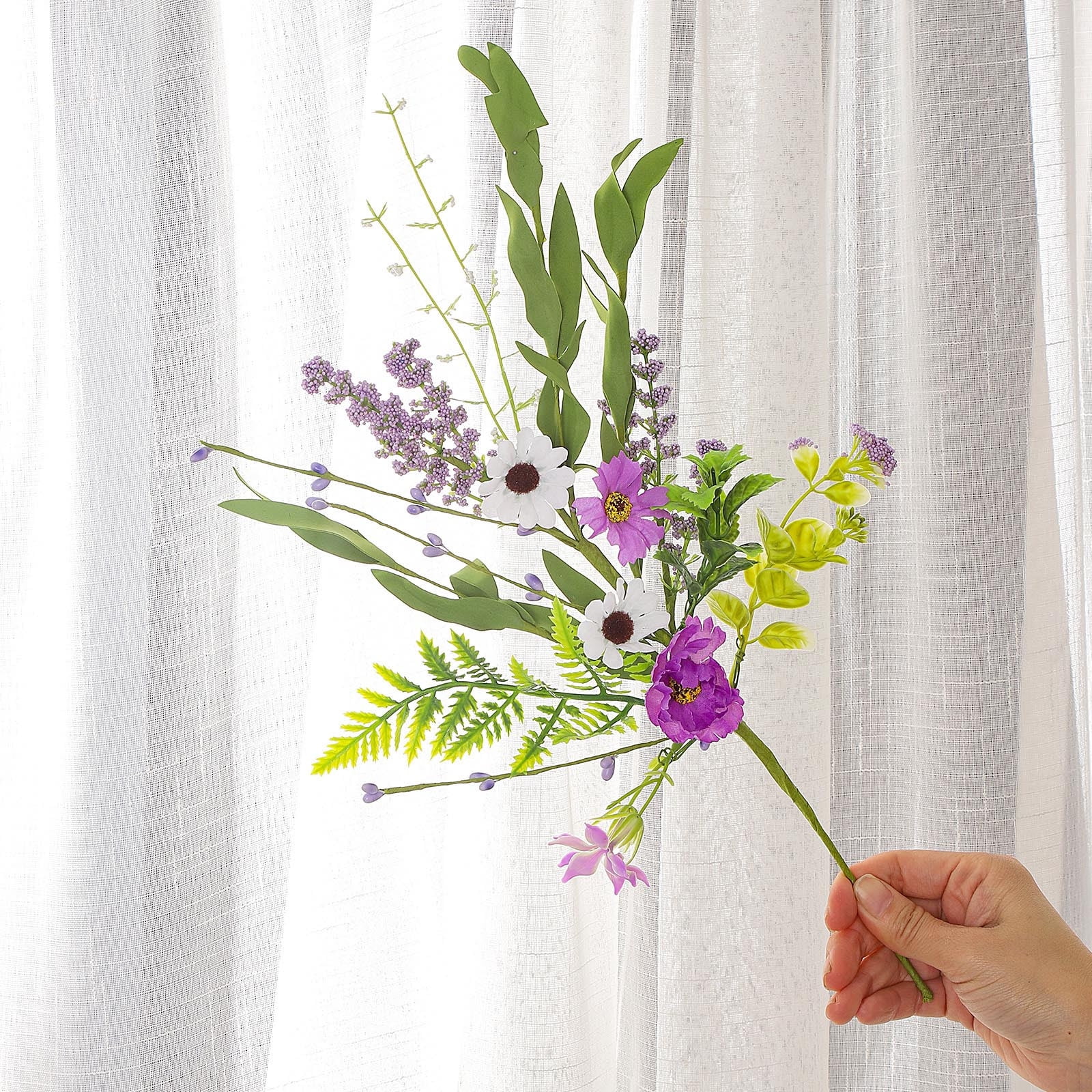 Artificial Daisy Flower Stem 16.5 Inch Waterproof Faux Floral Pick for ...