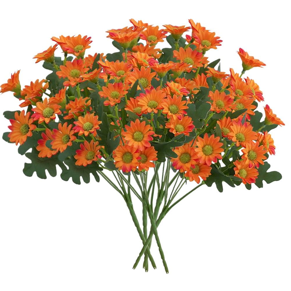 Artificial Daisy Flowers 5 Bundles, 7-Fork 21 Head Silk Cloth Daisy ...