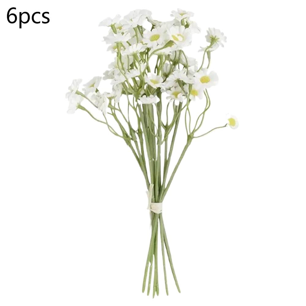 Artificial Daisy Flowers 6 Bundles,Small White Artificial Daisy Flowers ...