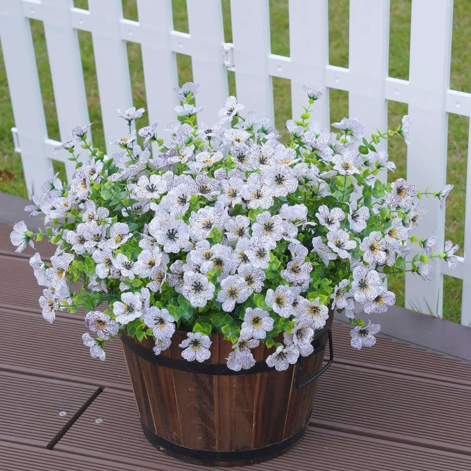 Coolmade Artificial Daisy Flowers Bundles for Home Decoration, 14 inch ...
