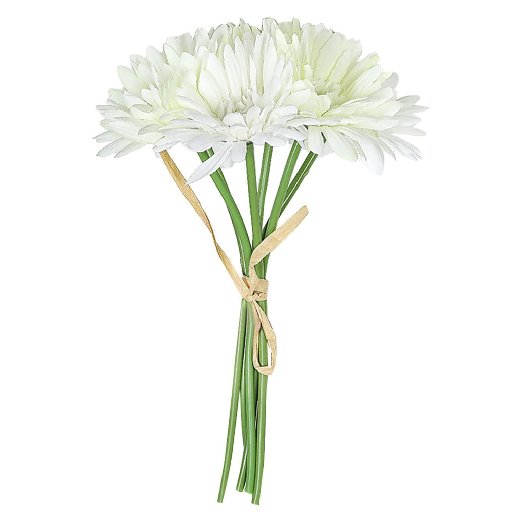 Artificial Daisy Flowers Fake Gerbera Daisies UV Resistant Bouquet Faux ...