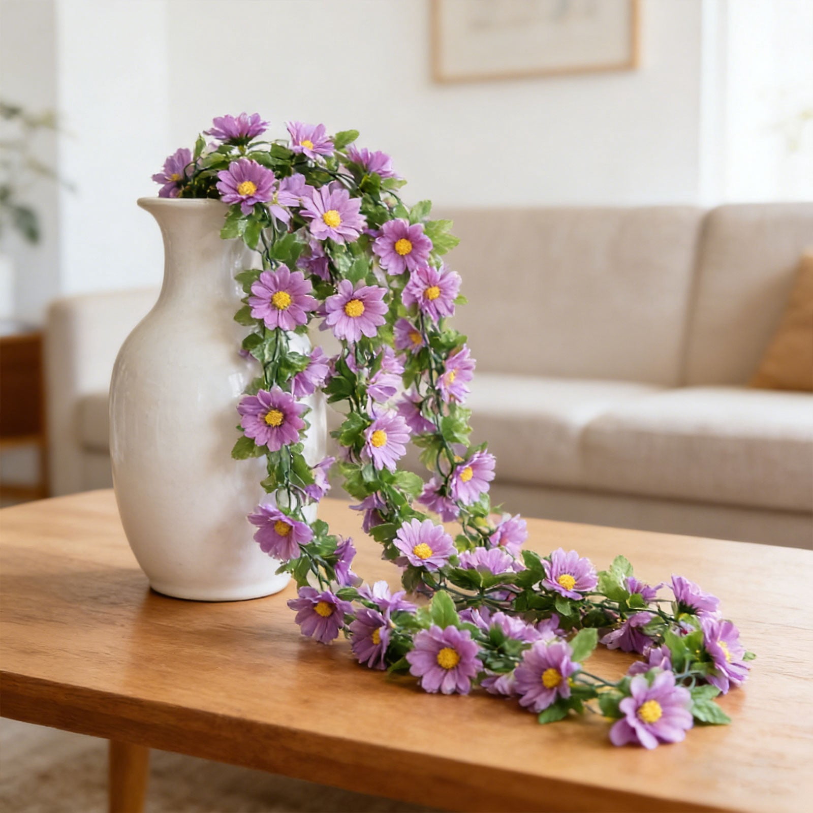 Artificial Daisy Flowers Garland, 78.7 inch Daisy Garland Spring ...