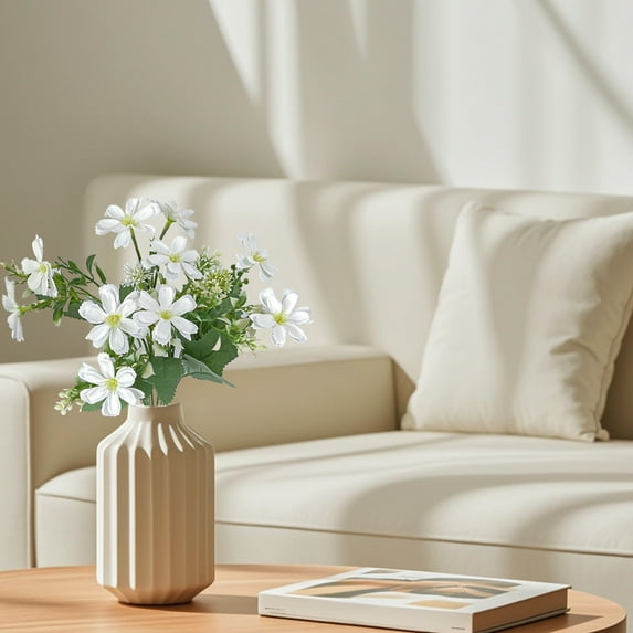 Artificial Daisy Flowers Realistic Silk Daisy Wildflowers Faux Greenery ...