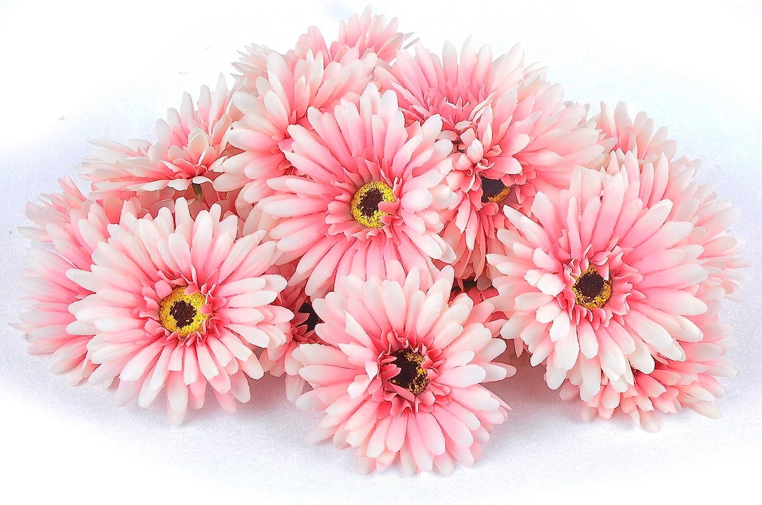Artificial Daisy Heads 20pcs Mums Flower Head Chrysanth Gerbera for Hat ...