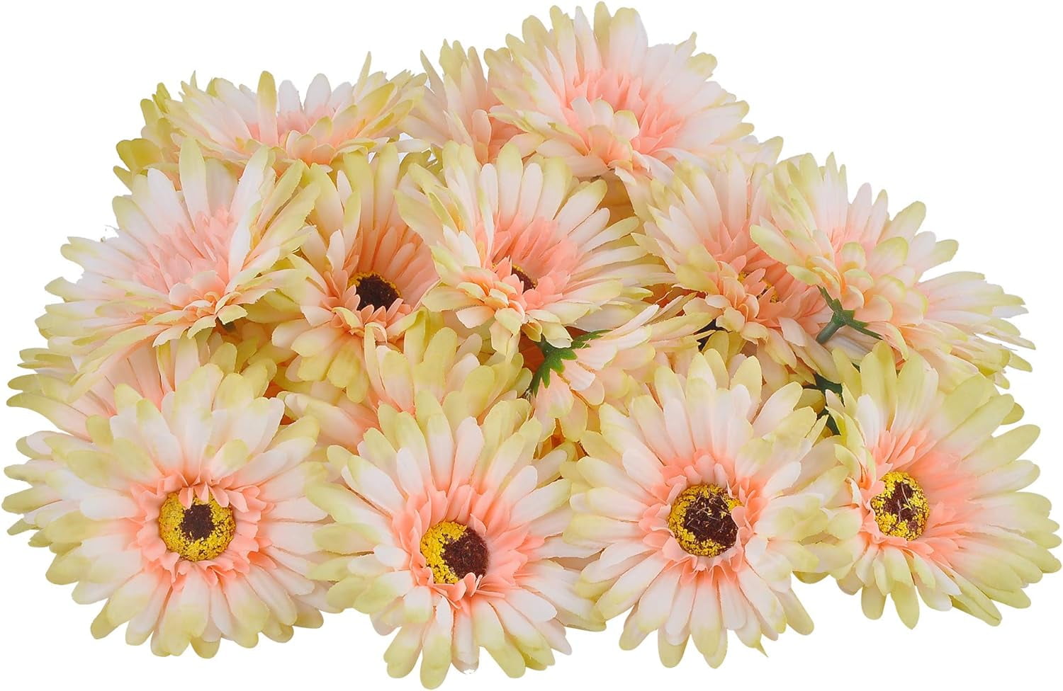 Artificial Daisy Heads 20pcs Mums Flower Head Chrysanth Gerbera for Hat ...