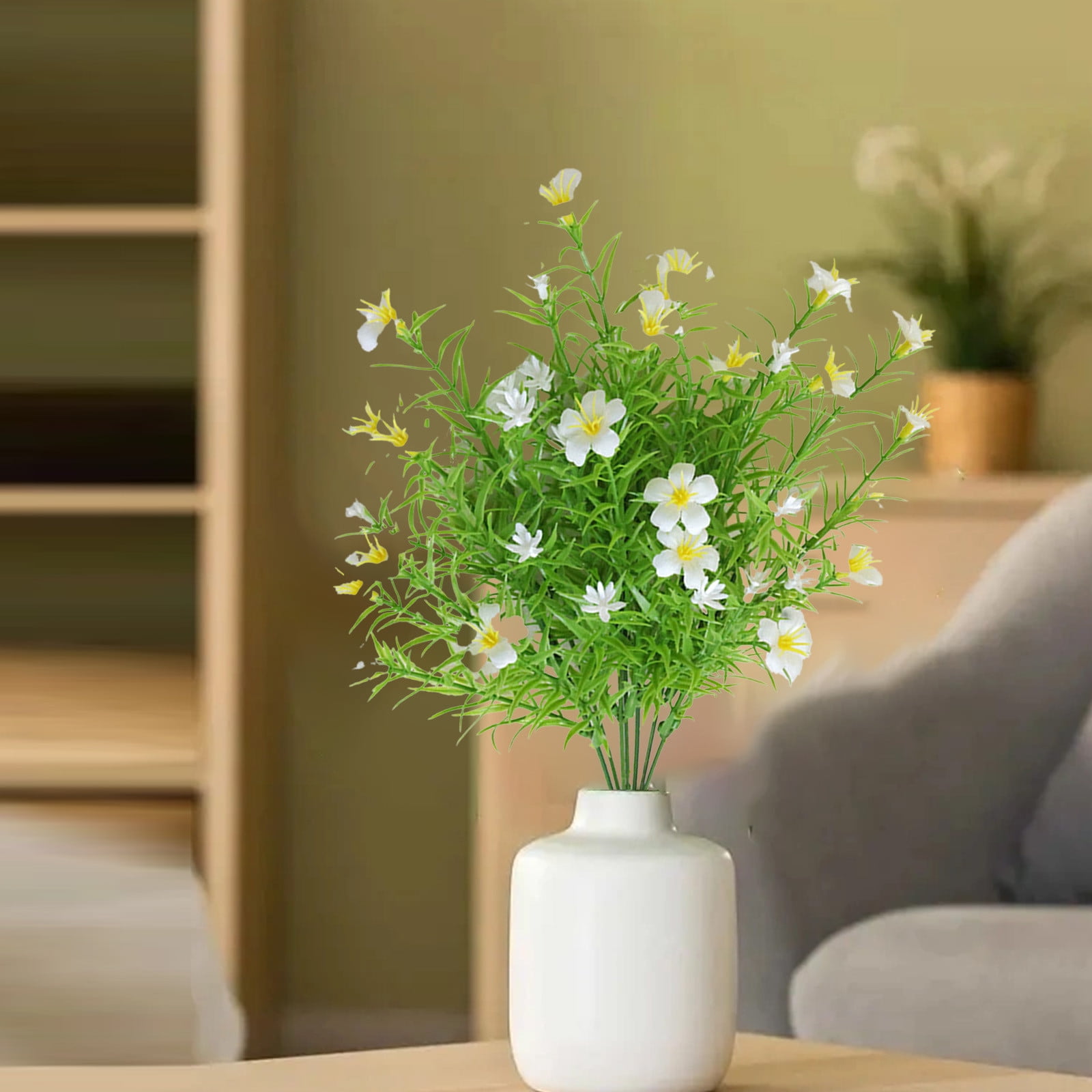 Artificial Daisy Jasmine Flowers | Lifelike Plastic Greenery | Flexible ...