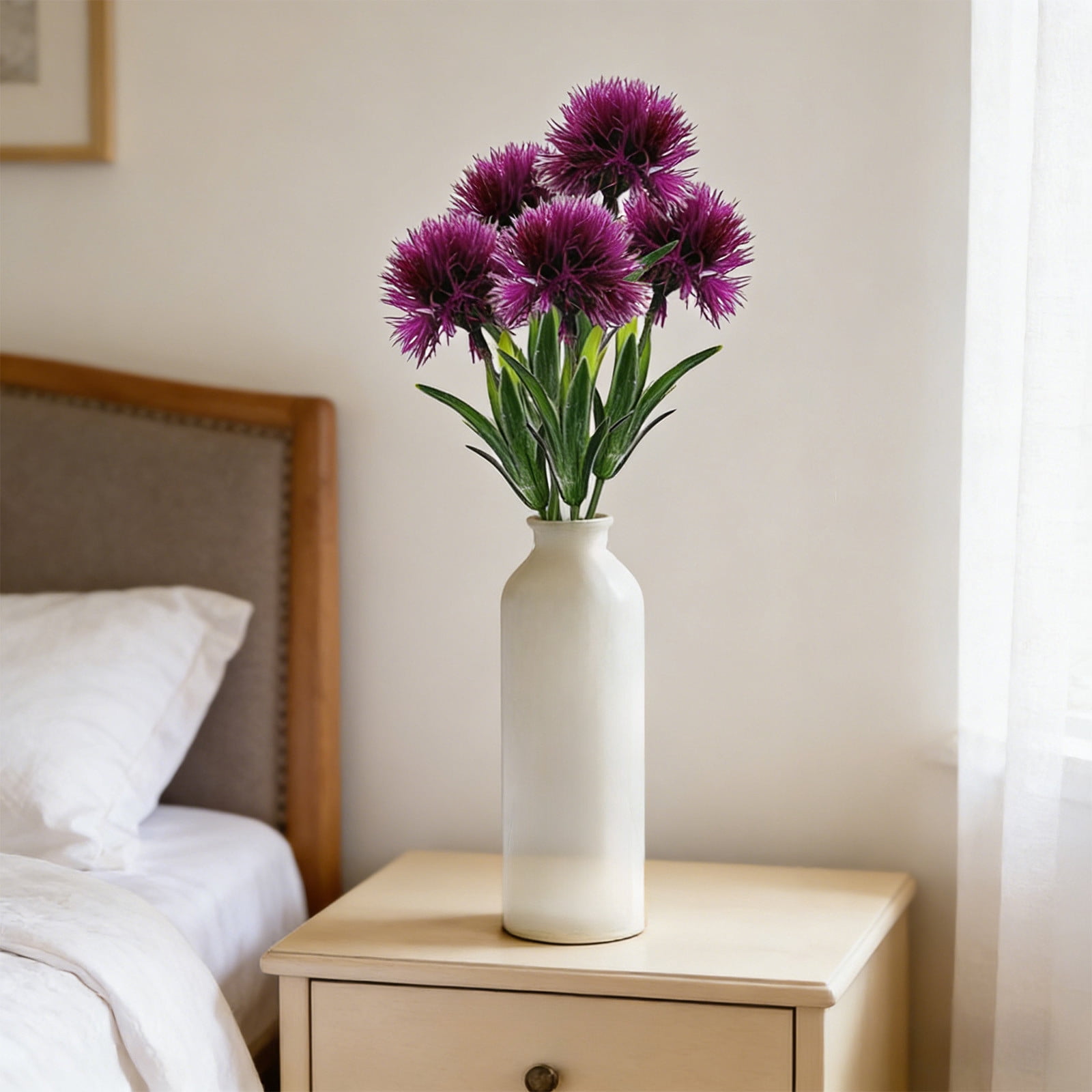 Artificial Dandelion Flower Bouquet 5 Pack | Realistic Rubber & Plastic ...