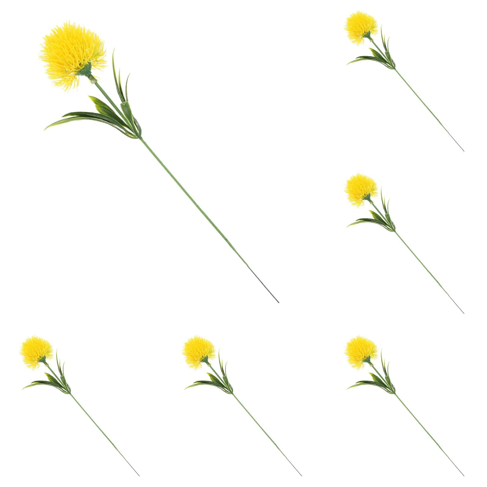 Diy Wedding Flower Kits,Artificial Dandelion Flowers With Stems Yellow ...