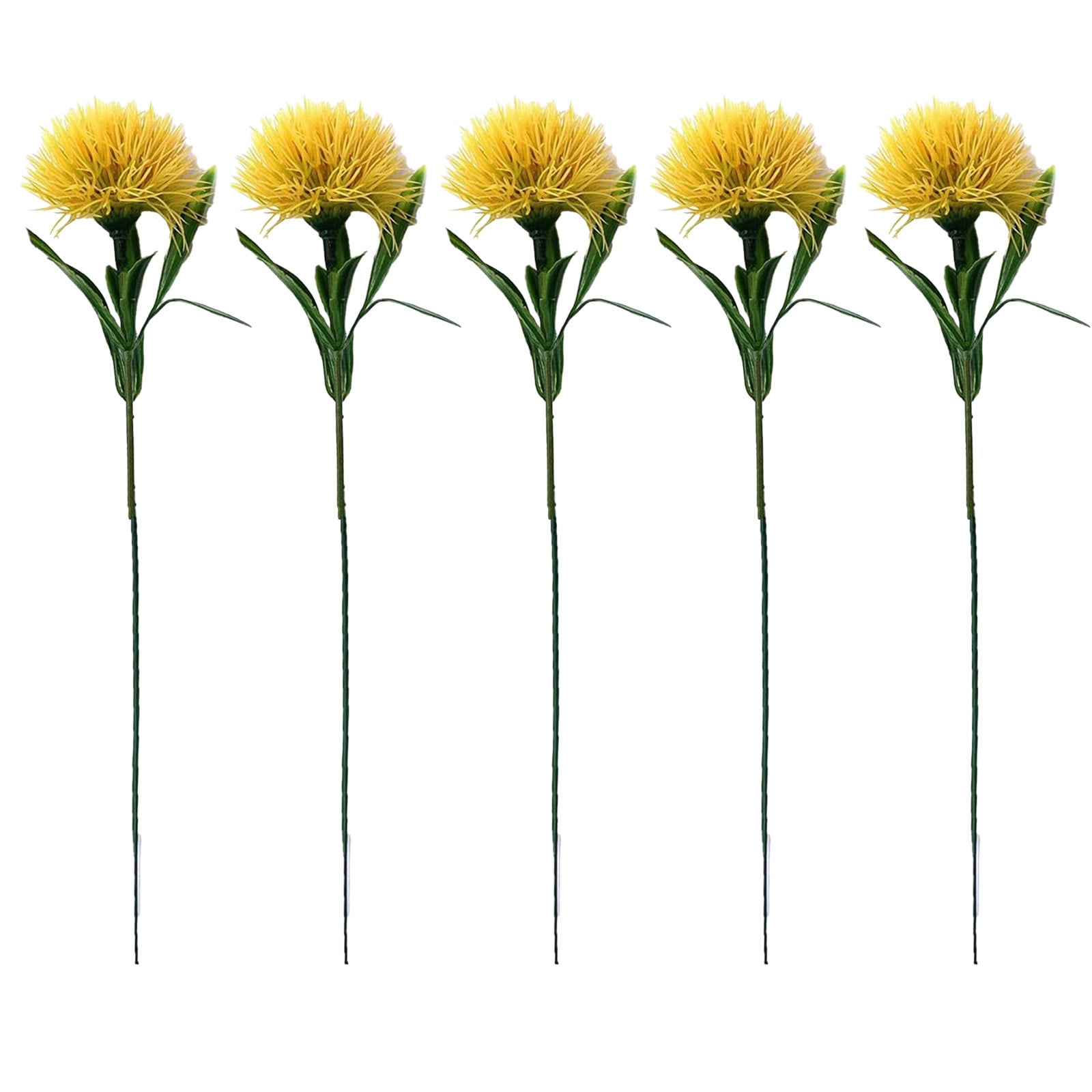 Artificial Dandelions, 5-Pack Realistic Plastic Flowers, 10.63 Inch ...