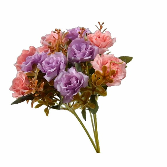 Artificial Diamond Rose Autumn Style, 5 Forks 10 Mini Roses, High-End ...