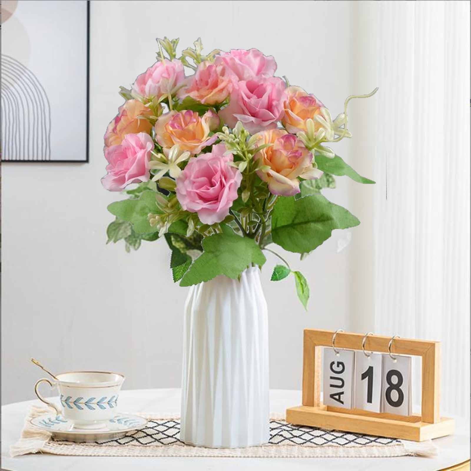 Artificial Diamond Roses 10 Mini Roses on 5 Stems Flowers for White ...