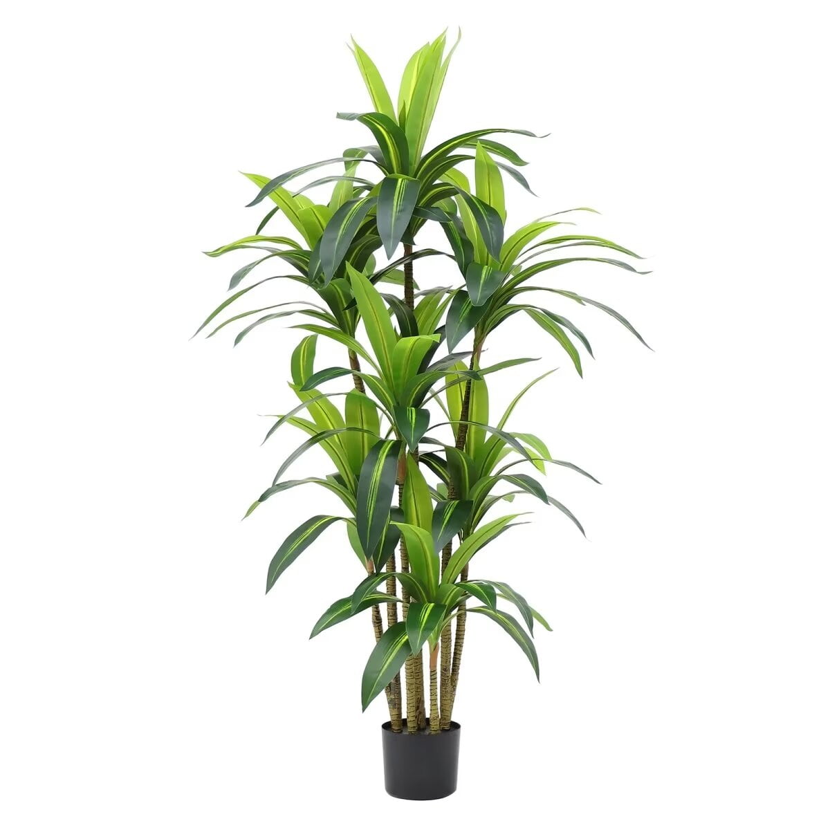 Artificial Dracaena Tree, 5FT Tall Fake Plants with Pot for Indoor ...