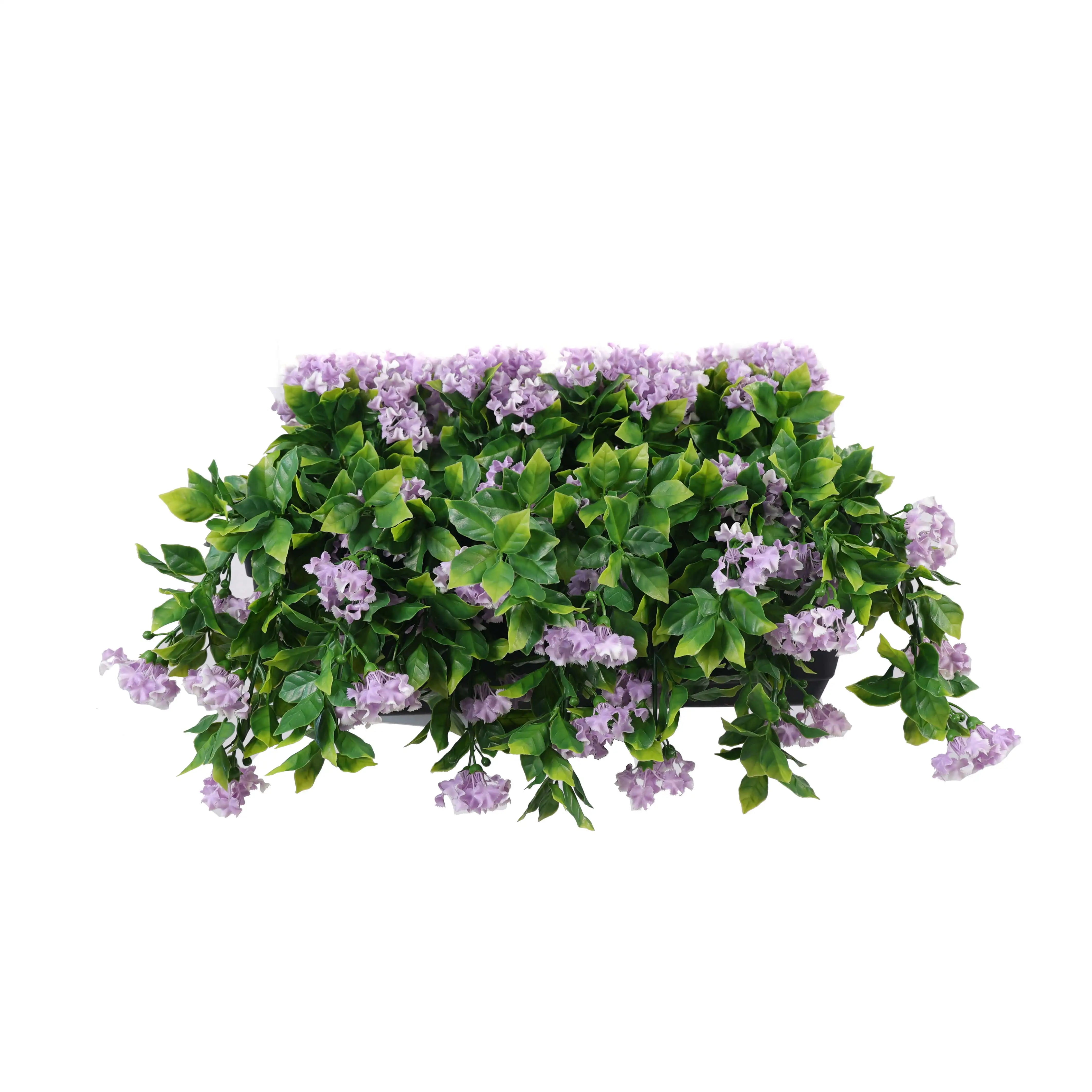 Artificial Draping Lilac Flowering Window Box Planter 20" x 14"(Outdoor ...