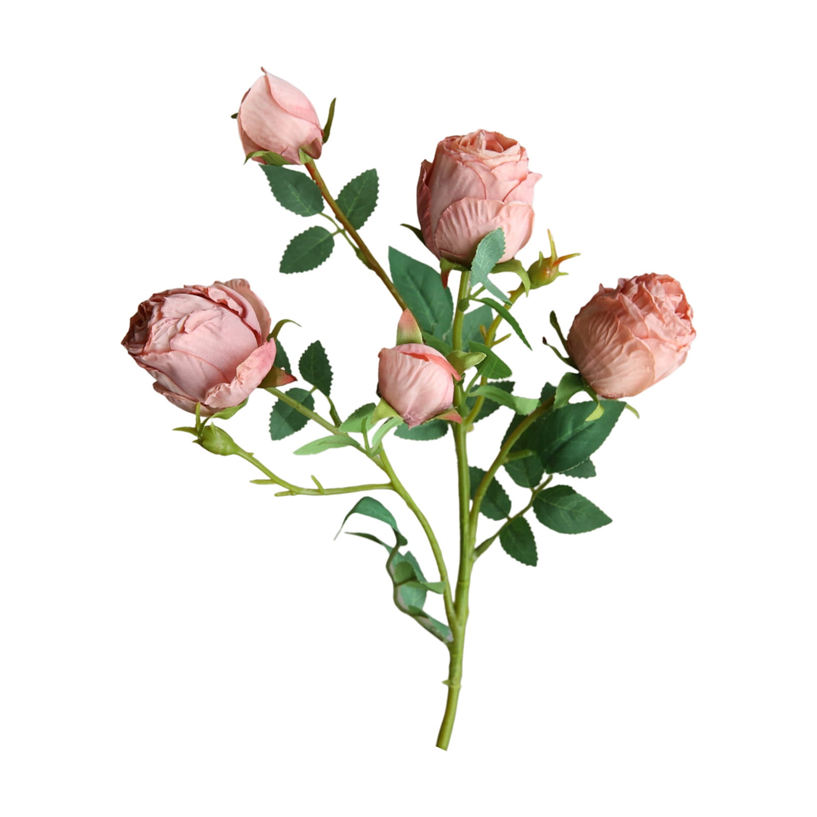 Artificial Dried Roses Realistic Burnt Edge Fake Flowers Retro Bouquet ...