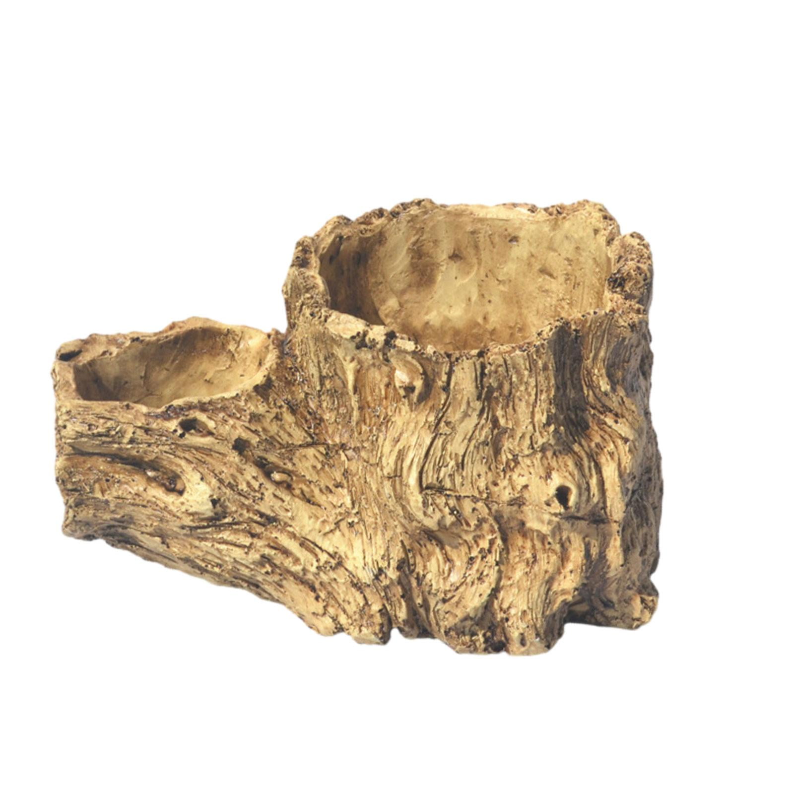 Large Outdoor Artificial Driftwood Planter, Resin Tree Stump Container ...