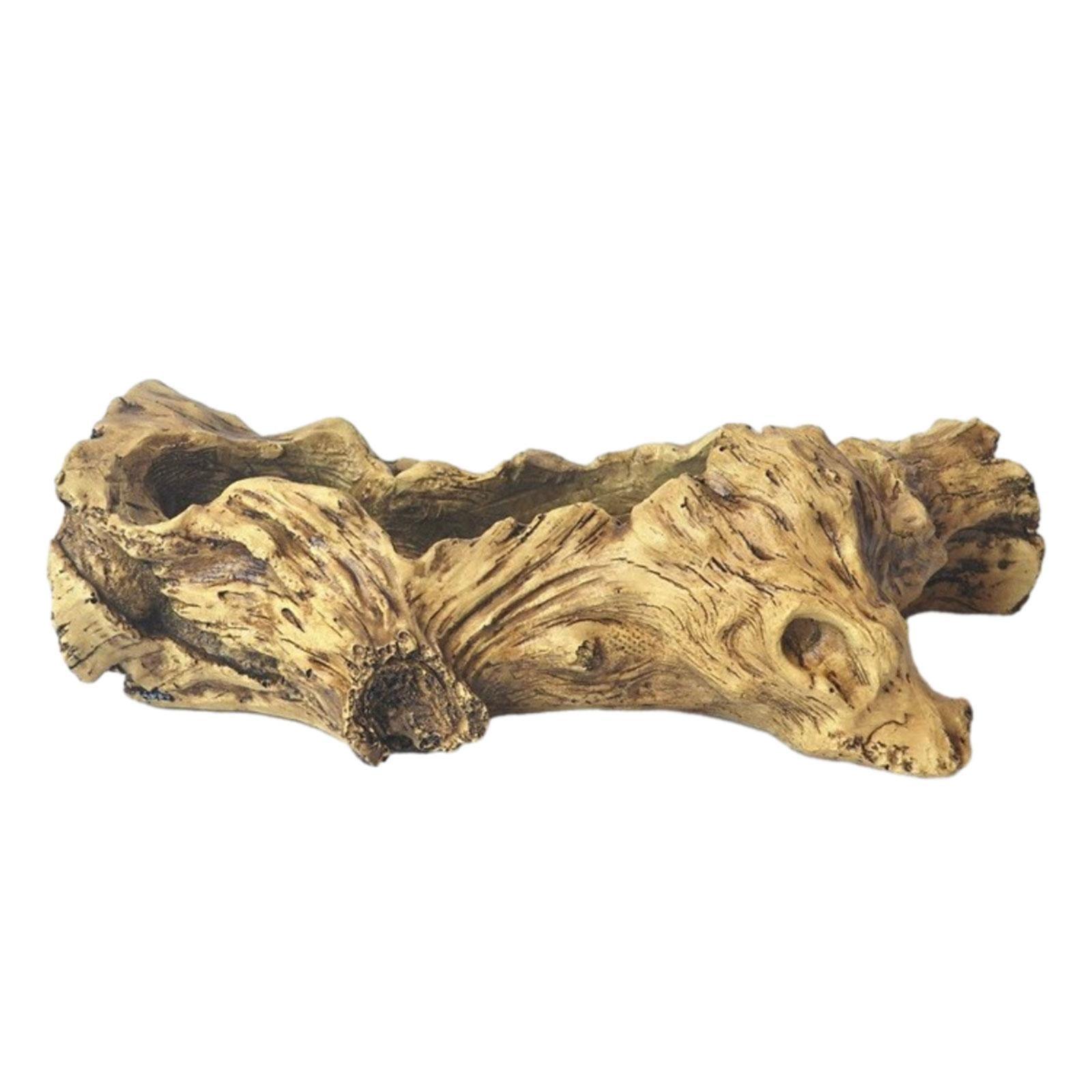 Artificial Driftwood Planter Container Premium Retro Irregular Pot ...