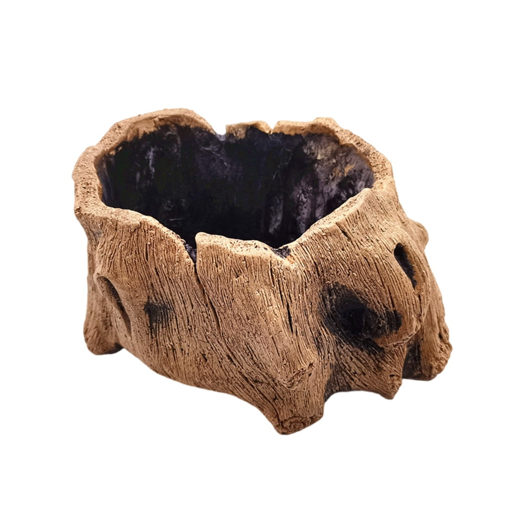 Artificial Driftwood Planter Sculpture Succulents Flower Pots Imitation ...