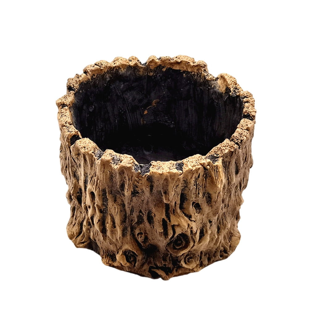 Artificial Driftwood Planter Sculpture Succulents Flower Pots Imitation ...