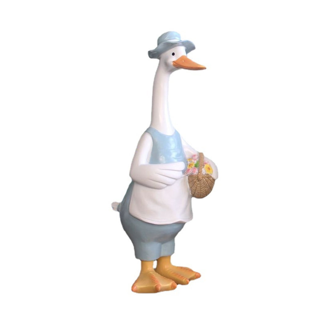 Artificial Duck Ornaments Resin Garden Sculpture Animal Statue Couple ...