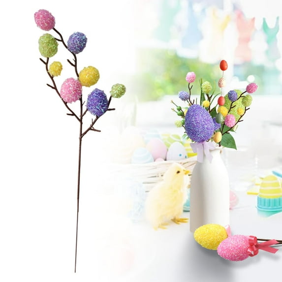 Artificial Easter Egg Tree Branch, Easter Decor, Spring Stems with ...
