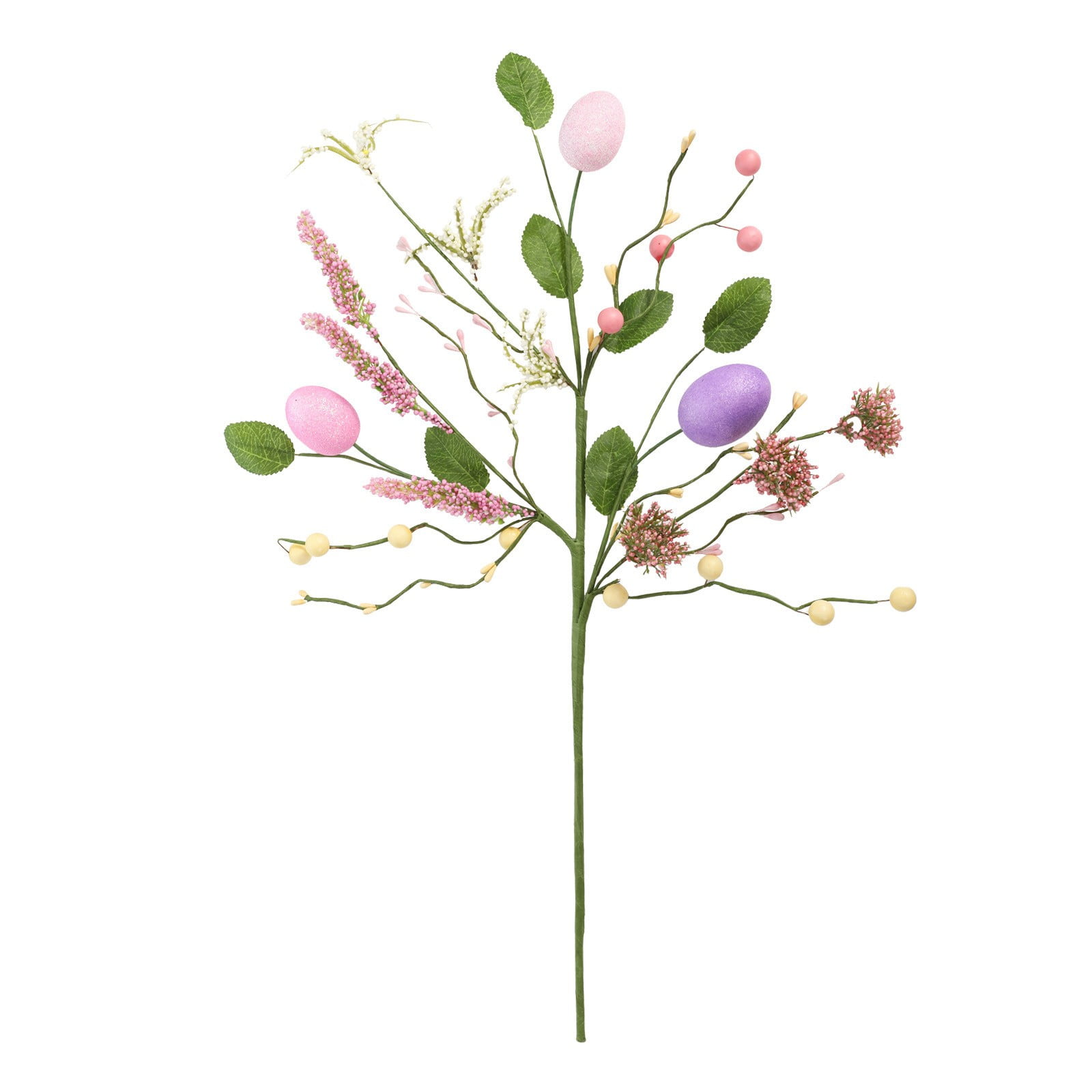 Artificial Easter Stems Spring Berry Picks with Easter Eggs Colorful ...