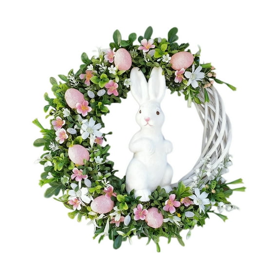Artificial Easter Wreaths for Front Door 9.8 Inch Easter Wreath ...