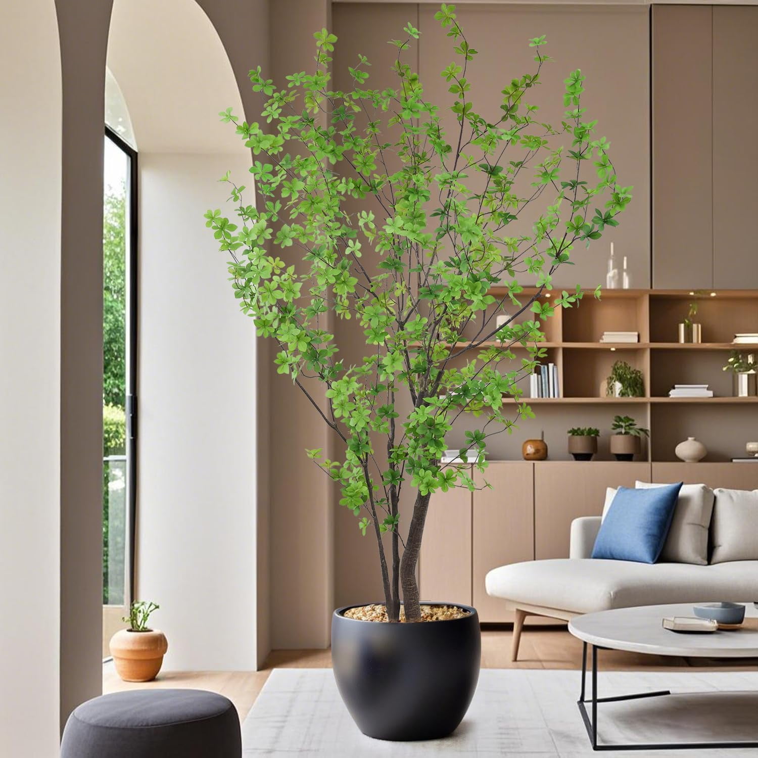 Artificial Enkianthus Tree 8ft Tall Faux Tree with Large Trunks and ...