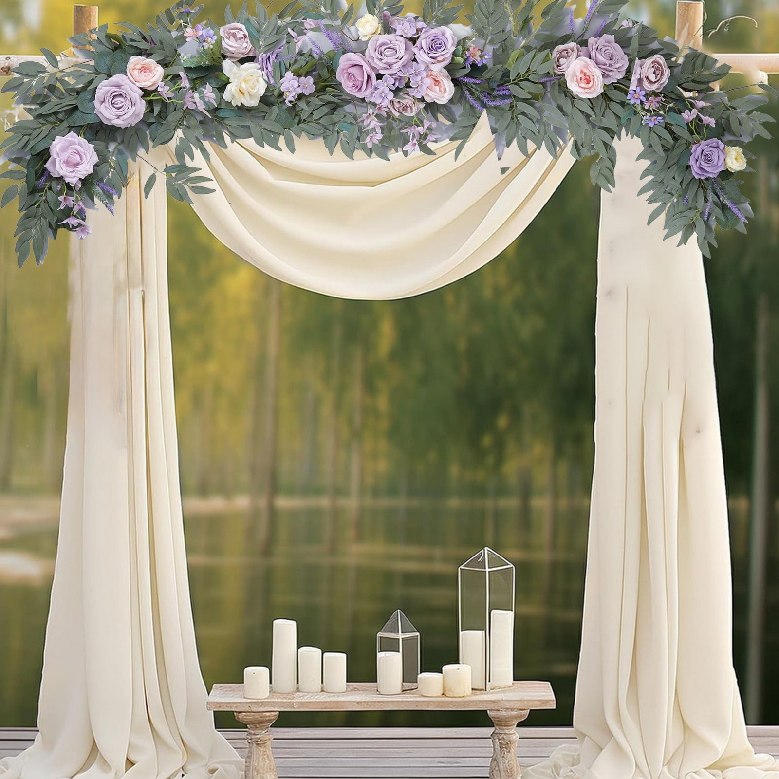 Artificial Eucalyptus Rose Flower Garland Rattan Vine for Wedding Arch ...