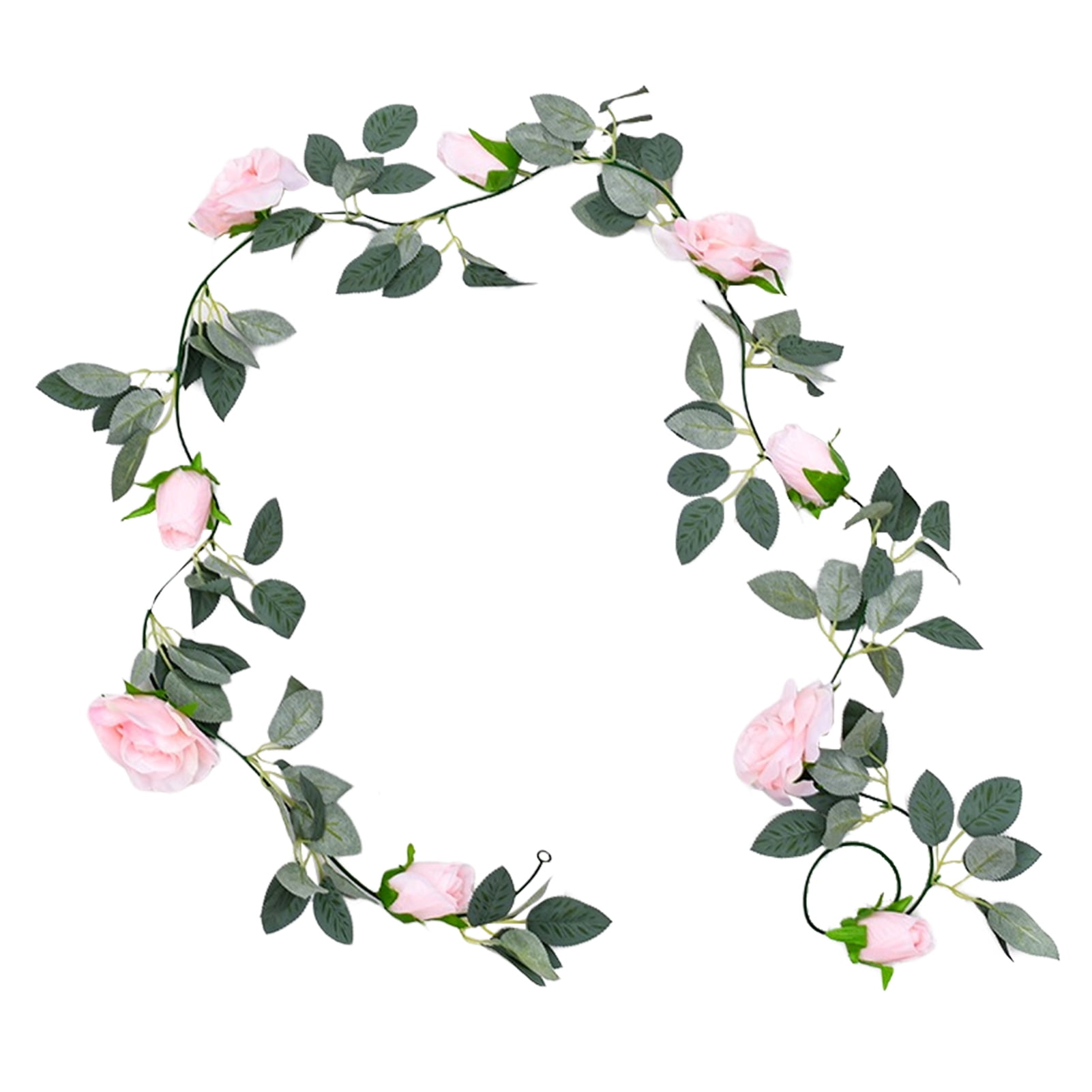 Artificial Eucalyptus Rose Garland Realistic Home Wedding Garden Indoor ...