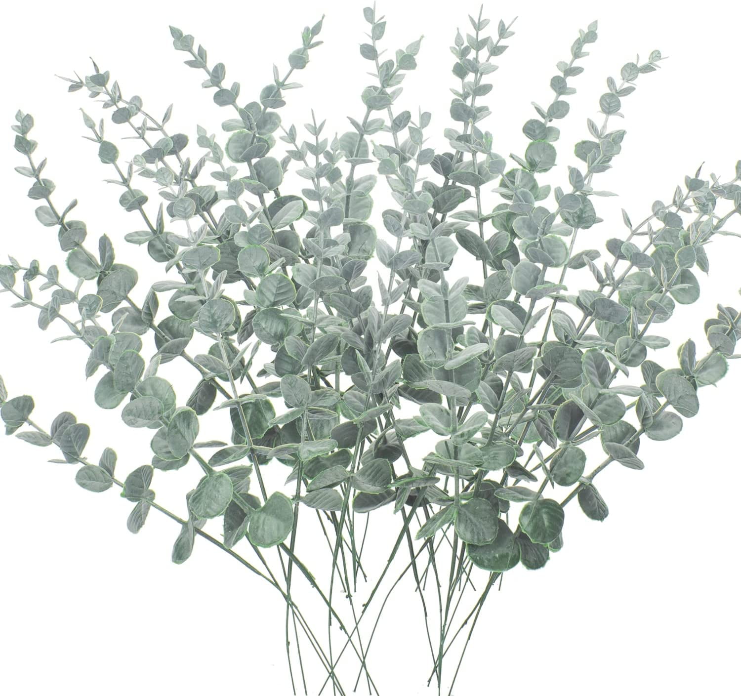 Artificial Eucalyptus Stem Fake Plants Real Touch Leaf Wedding Bouquet ...