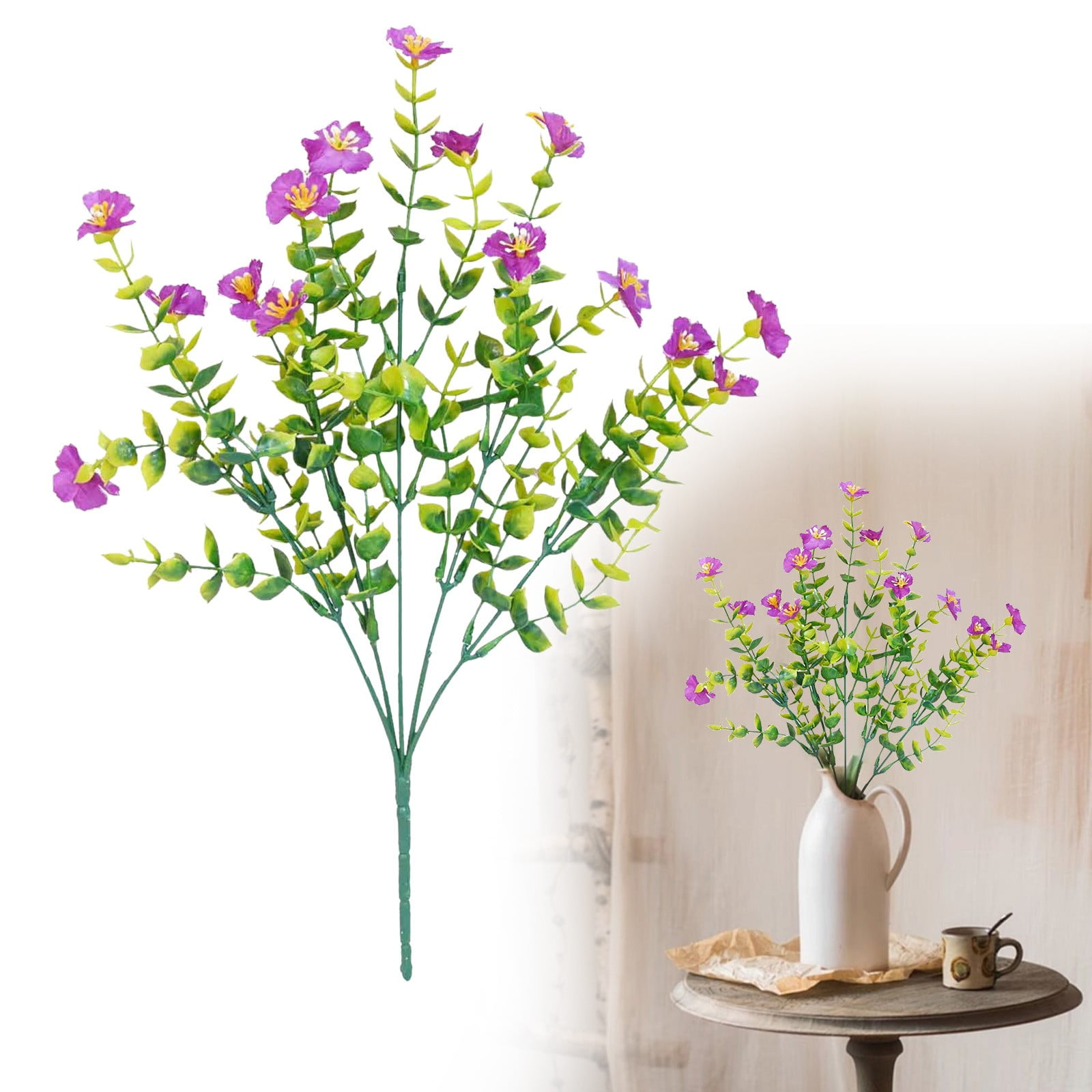 Artificial Eucalyptus Stem, Faux Greenery Plants, Realistic Silk ...