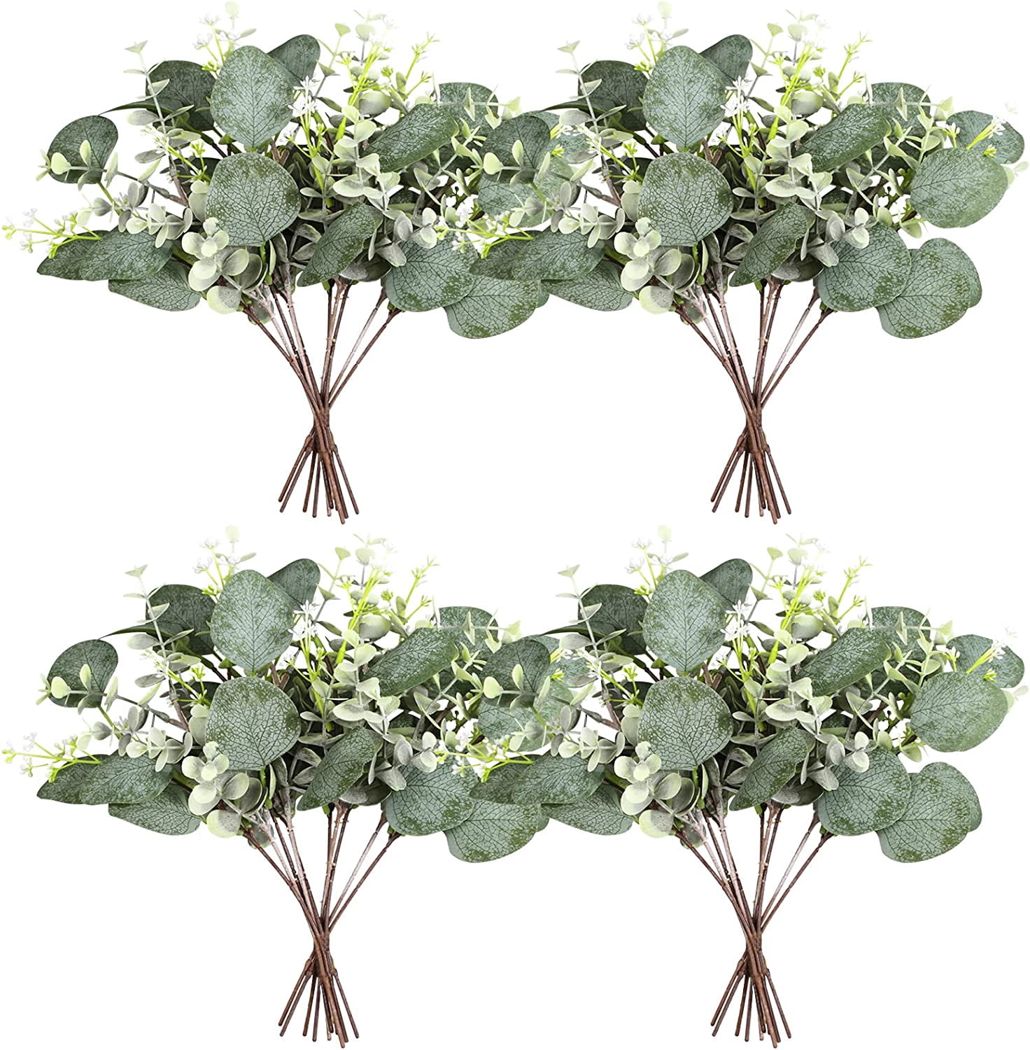 Artificial Eucalyptus Stems 24PCS Mixed Eucalyptus Greenery Stems ...