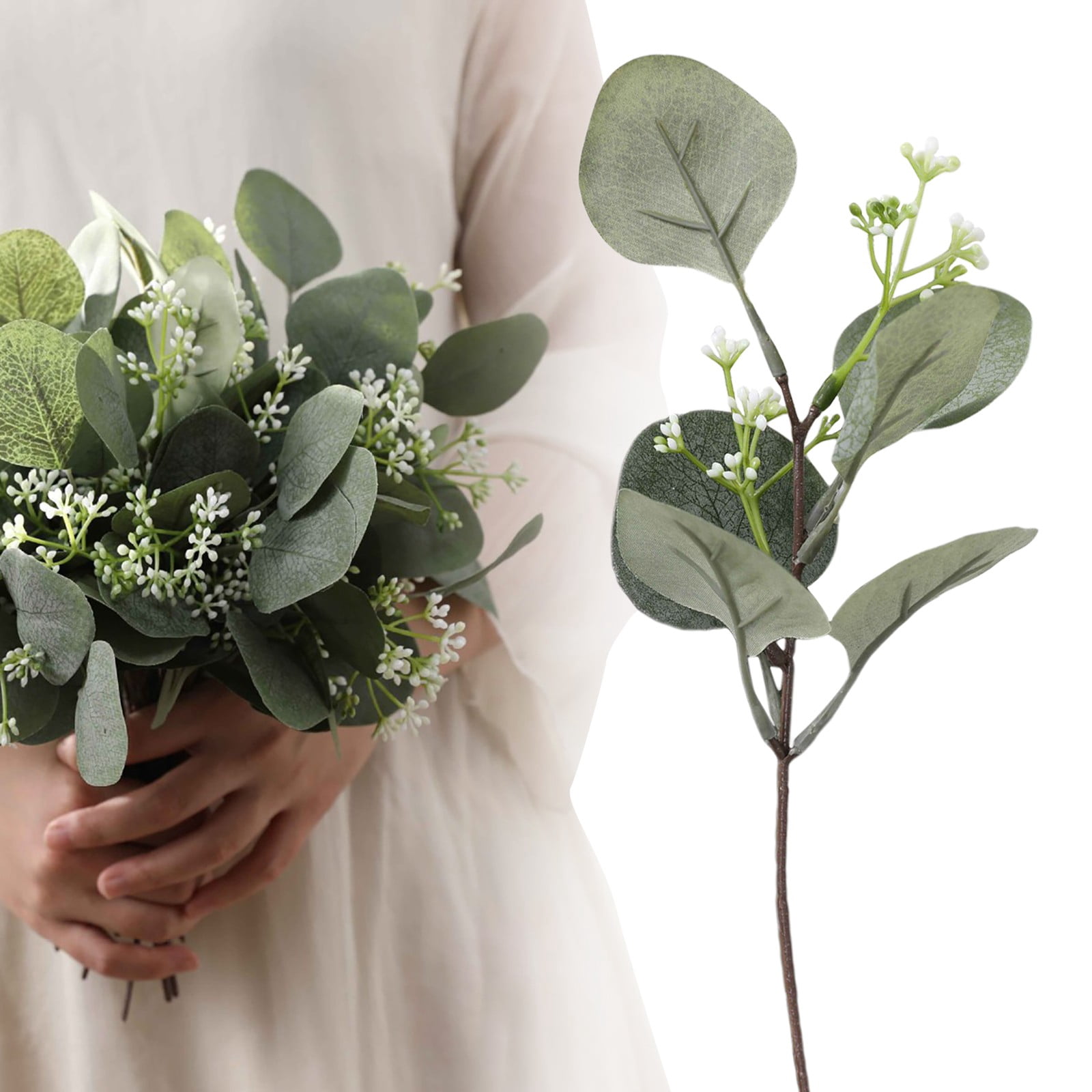 Artificial Eucalyptus Stems,Greenery Fake Flowers Wedding Decor Floral ...