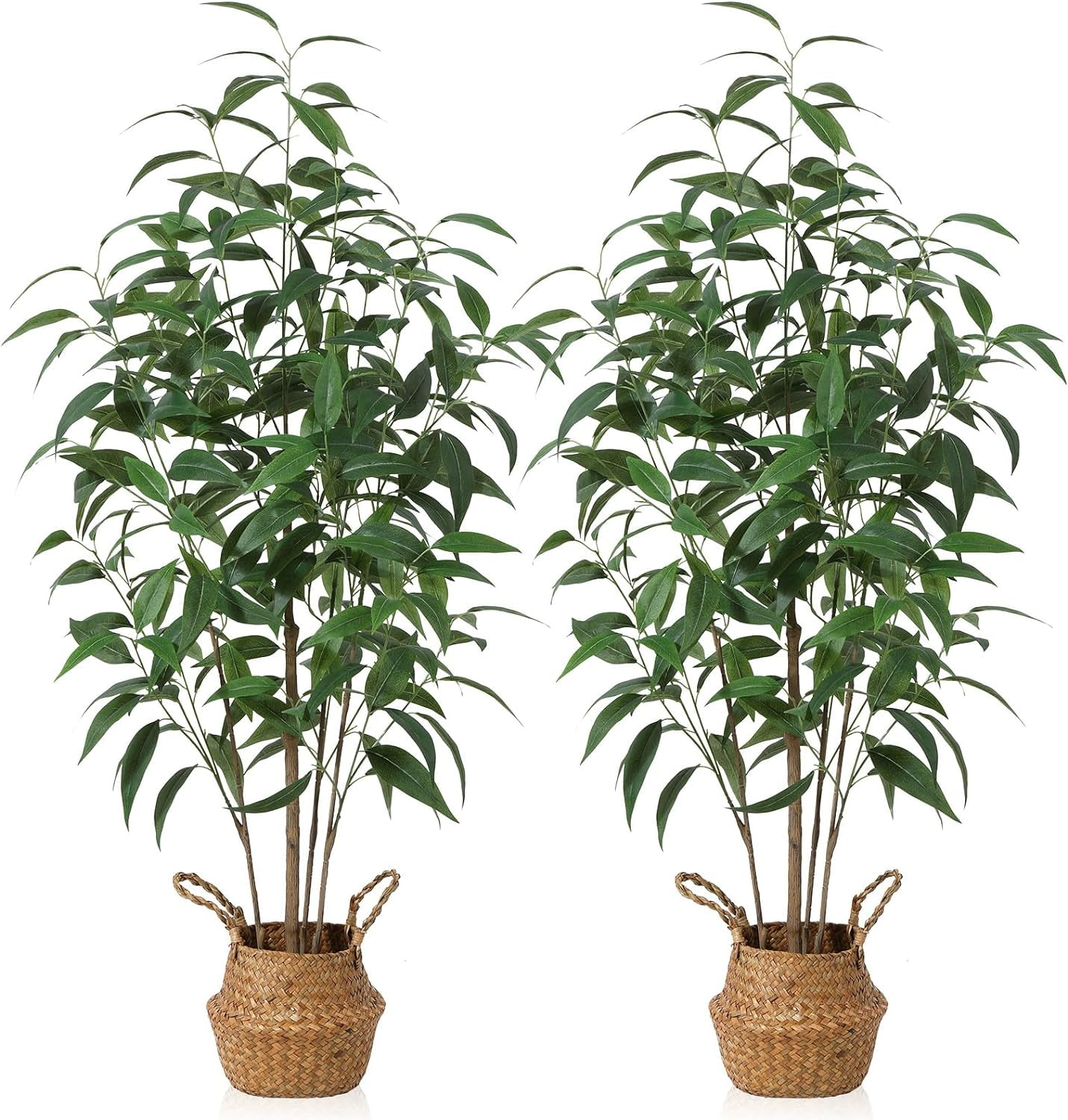 Artificial Eucalyptus Tree,4Ft Tree Fake Plant in Pot for Home and ...