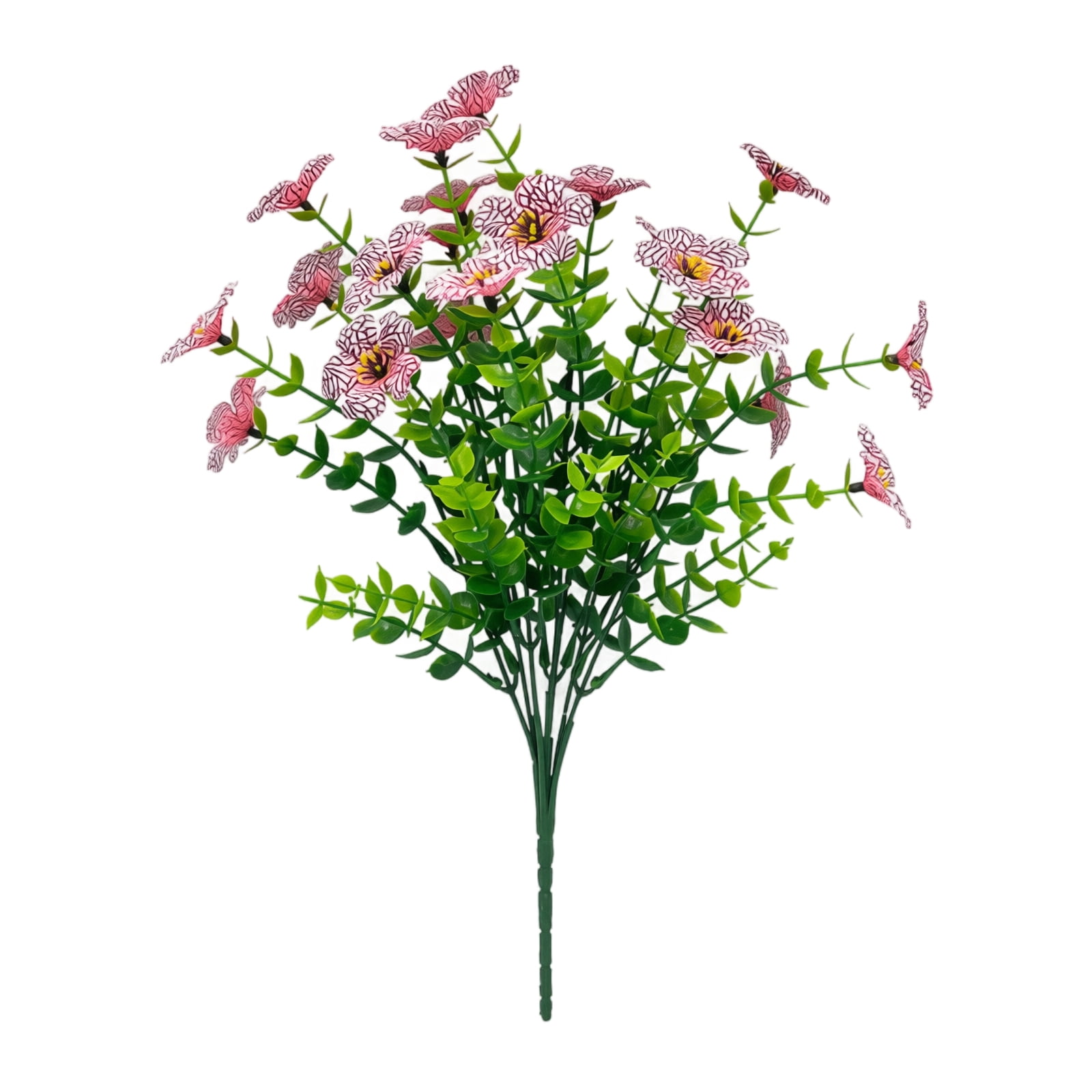 Artificial Eucalyptus Violet Faux Plant 7 Stems Realistic Greenery for ...