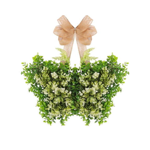 Artificial Eucalyptus Wall Hanging Wreath with Decorative Bow for ...