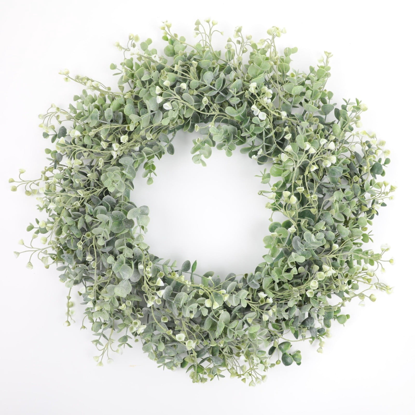 Artificial Eucalyptus Wreath - Lush Green Leaf Decor, For Home Front ...