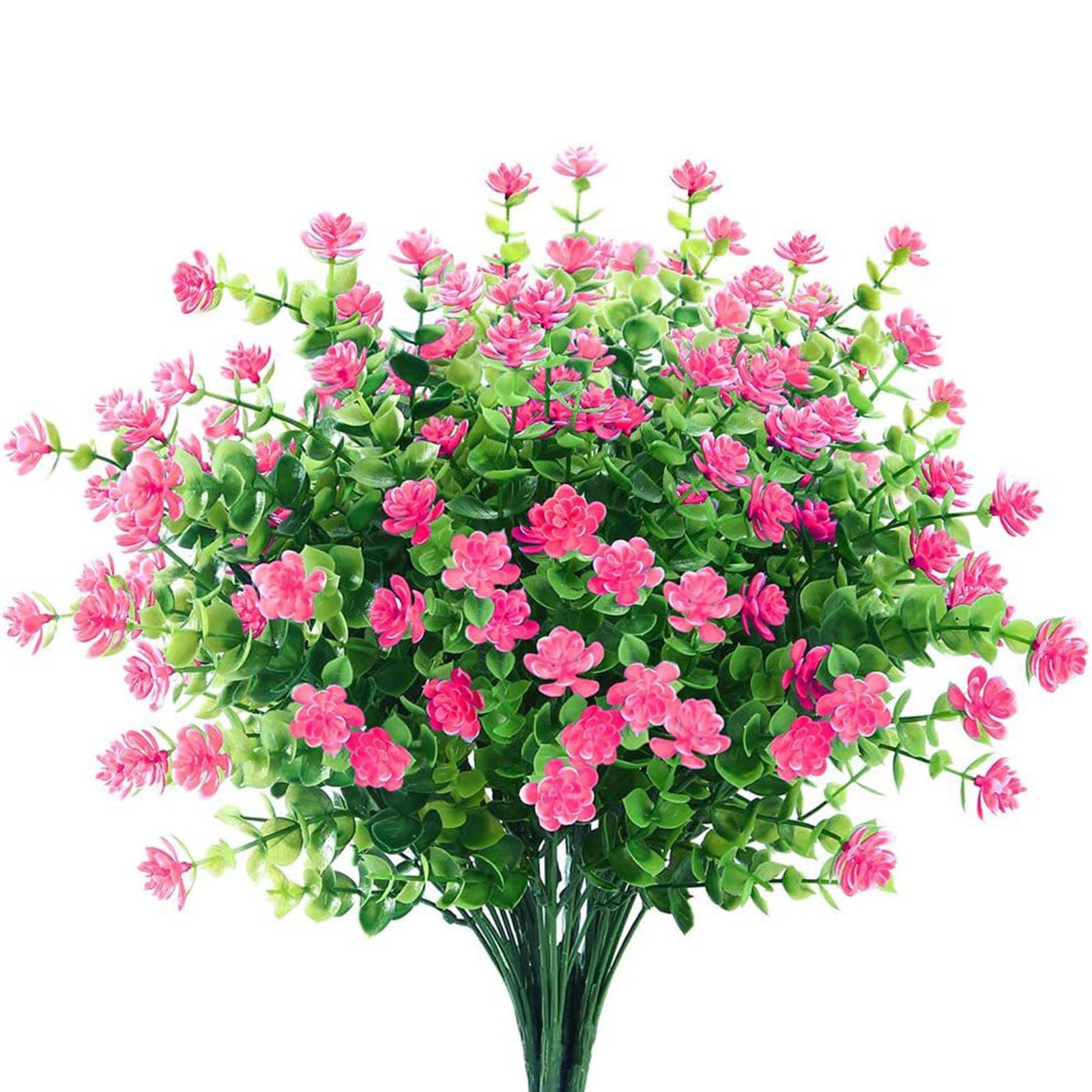 Artificial Eucalyptus and Camellia Bouquet Faux Decorative Plants for ...