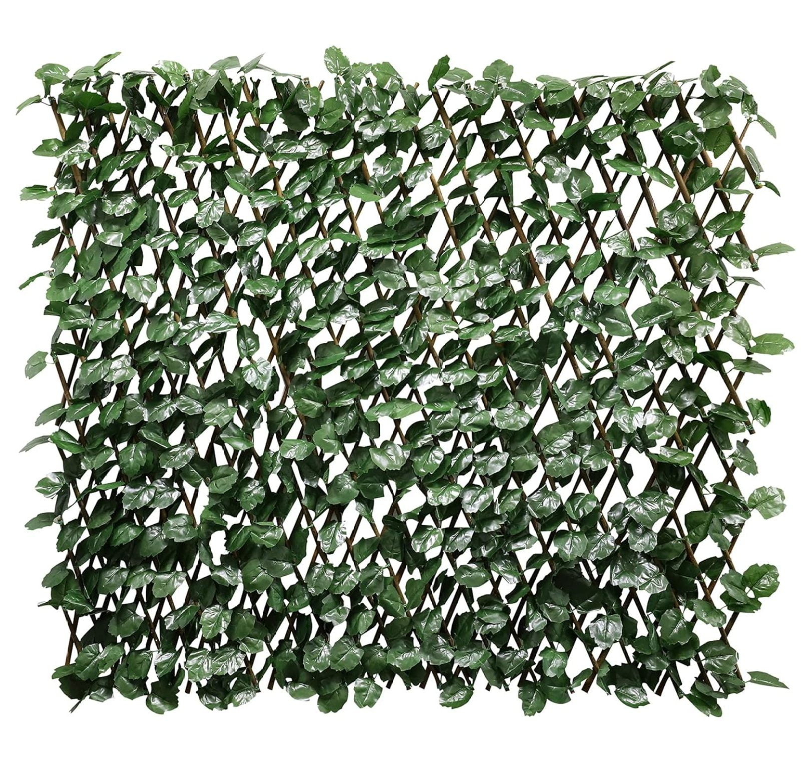 Artificial Expandable Leaf Faux Leaves Privacy Fence Screen for Outdoor Indoor Backyard Patio ...