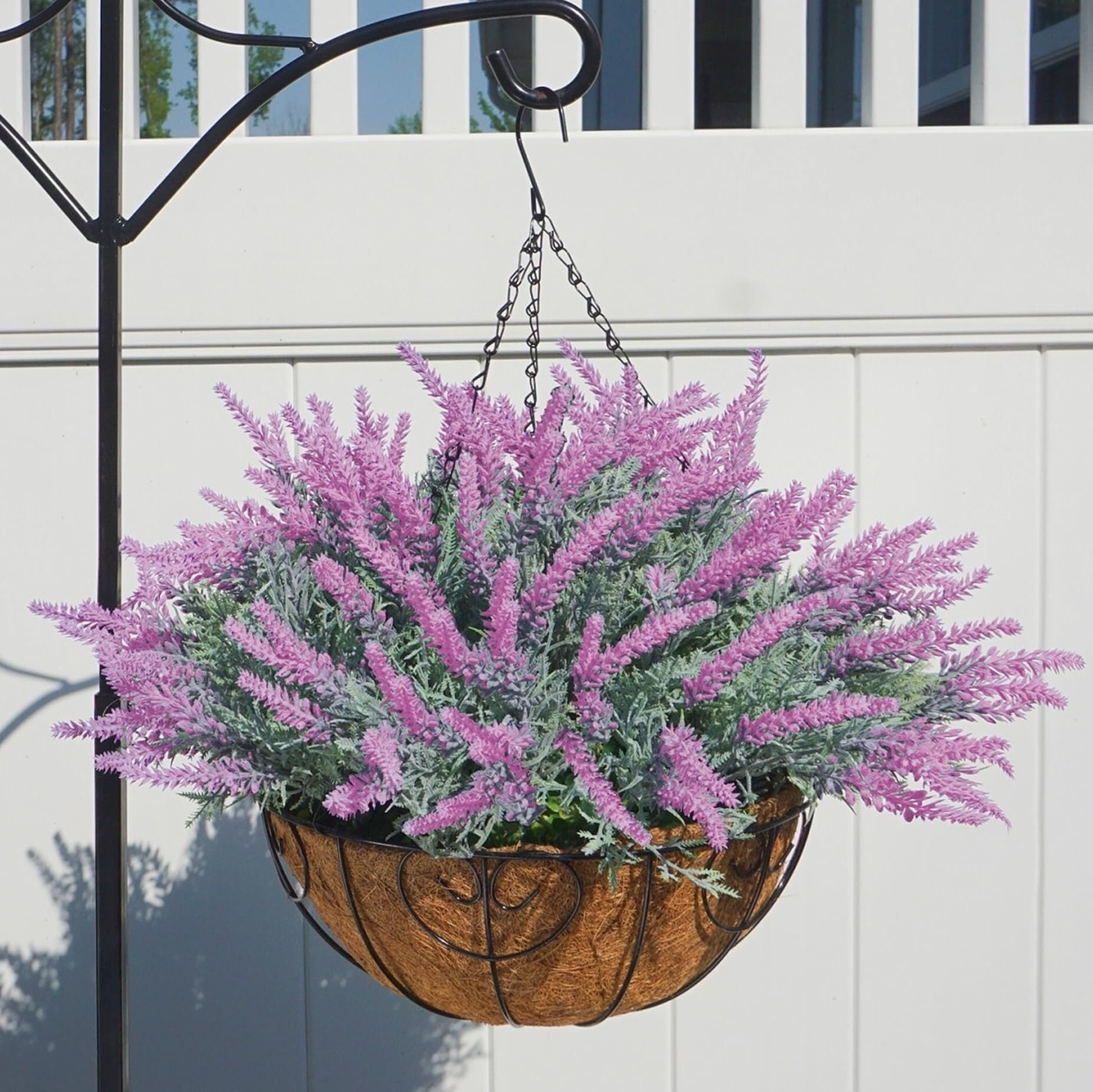 Artificial Fake Fall Outdoor Hanging Flowers Plants Basket for Porch ...