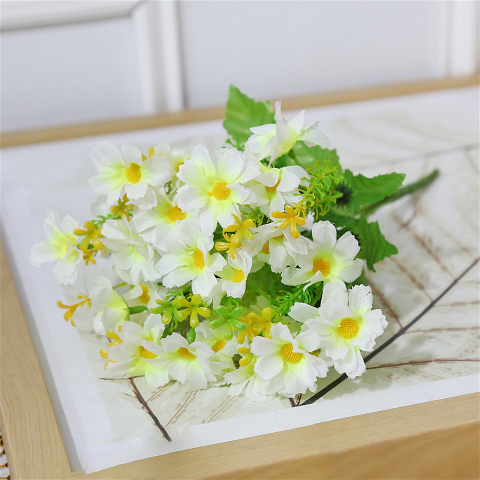 Artificial Fake Flowers, Daisy Mums Flowers Outdoor UV Resistant No ...