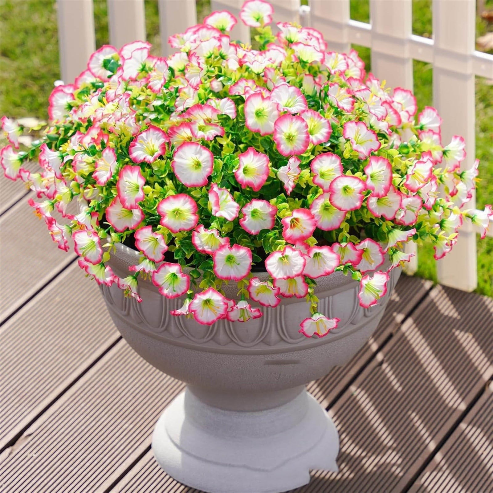 Artificial Fake Flowers Plant for Outdoors, 1 Bundles Faux Morning ...