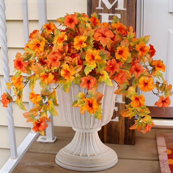 Artificial Fake Flowers Plants for Outdoor Decoration, 2PCS Faux ...