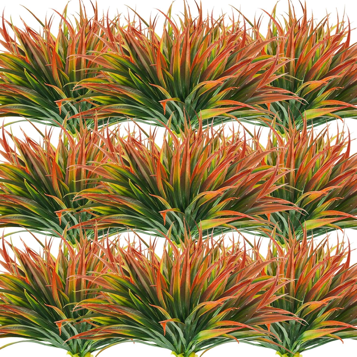 Artificial Fake Grass,24 PCS Outdoor Faux Grasses Plastic Plants ...