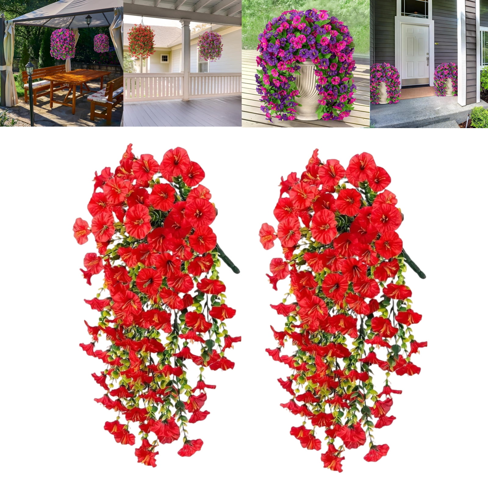 Artificial Fake Hanging Bougainvillea Vines Outdoor Decor UV Resistant ...