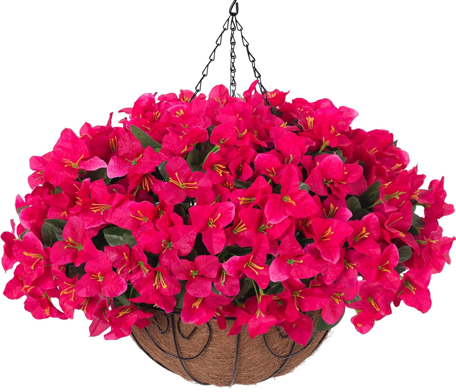 Artificial Fake Hanging Flowers Plants Basket for Outdoors Decoration ...