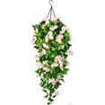 Artificial Fake Hanging Flowers Plants Basket for Spring Outdoor ...