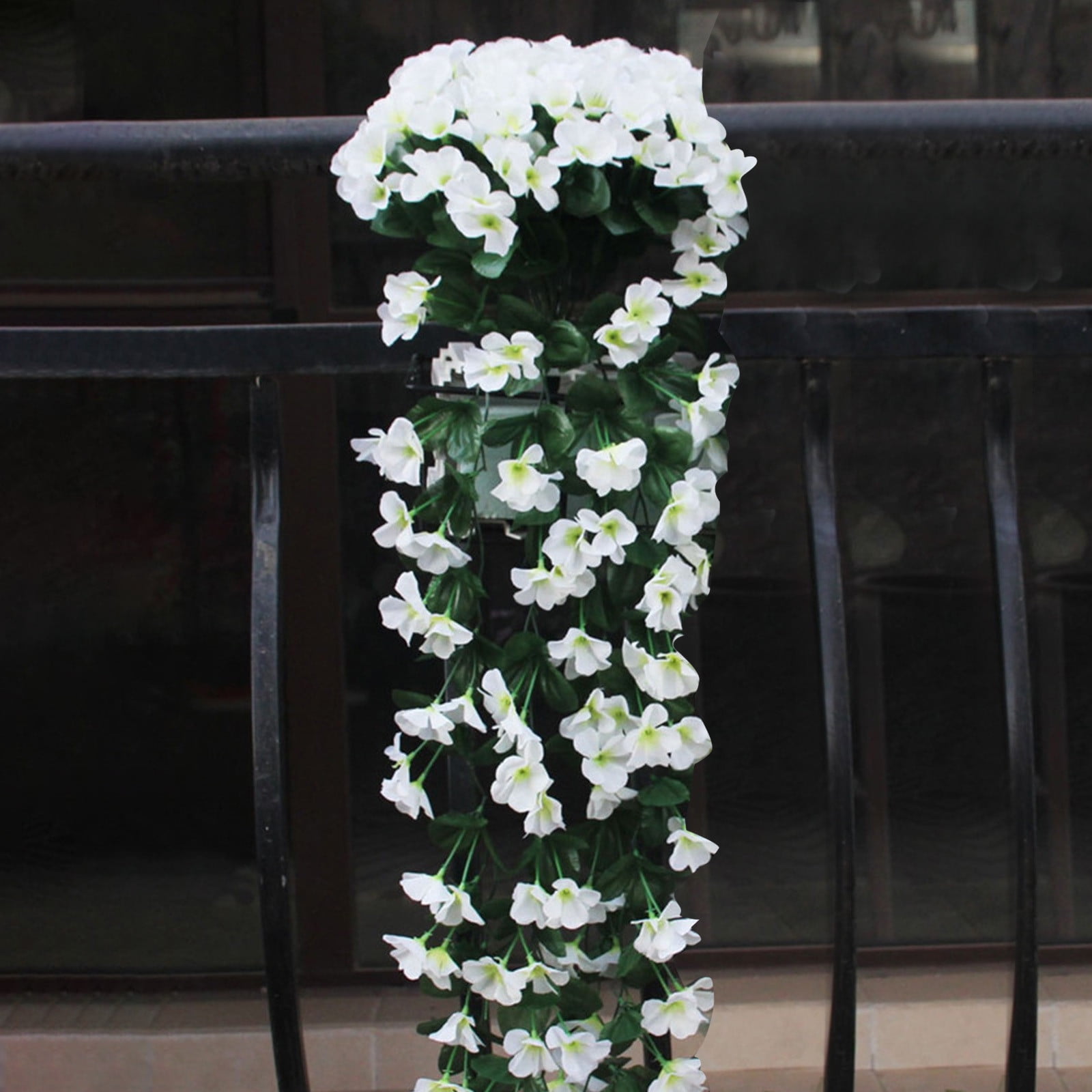 Artificial Fake Hanging Flowers Plants, Hanging Silk Orchid, UV ...