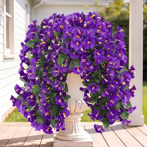 Artificial Fake Hanging Flowers Plants for Outdoor Outside Spring ...