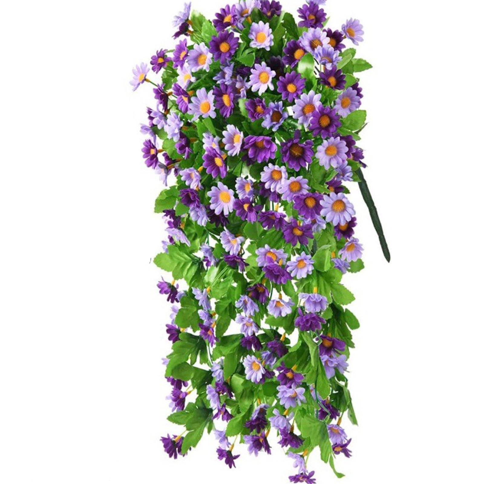 Artificial Fake Hanging Plants Flowers For Spring Outdoor Outside Decor ...